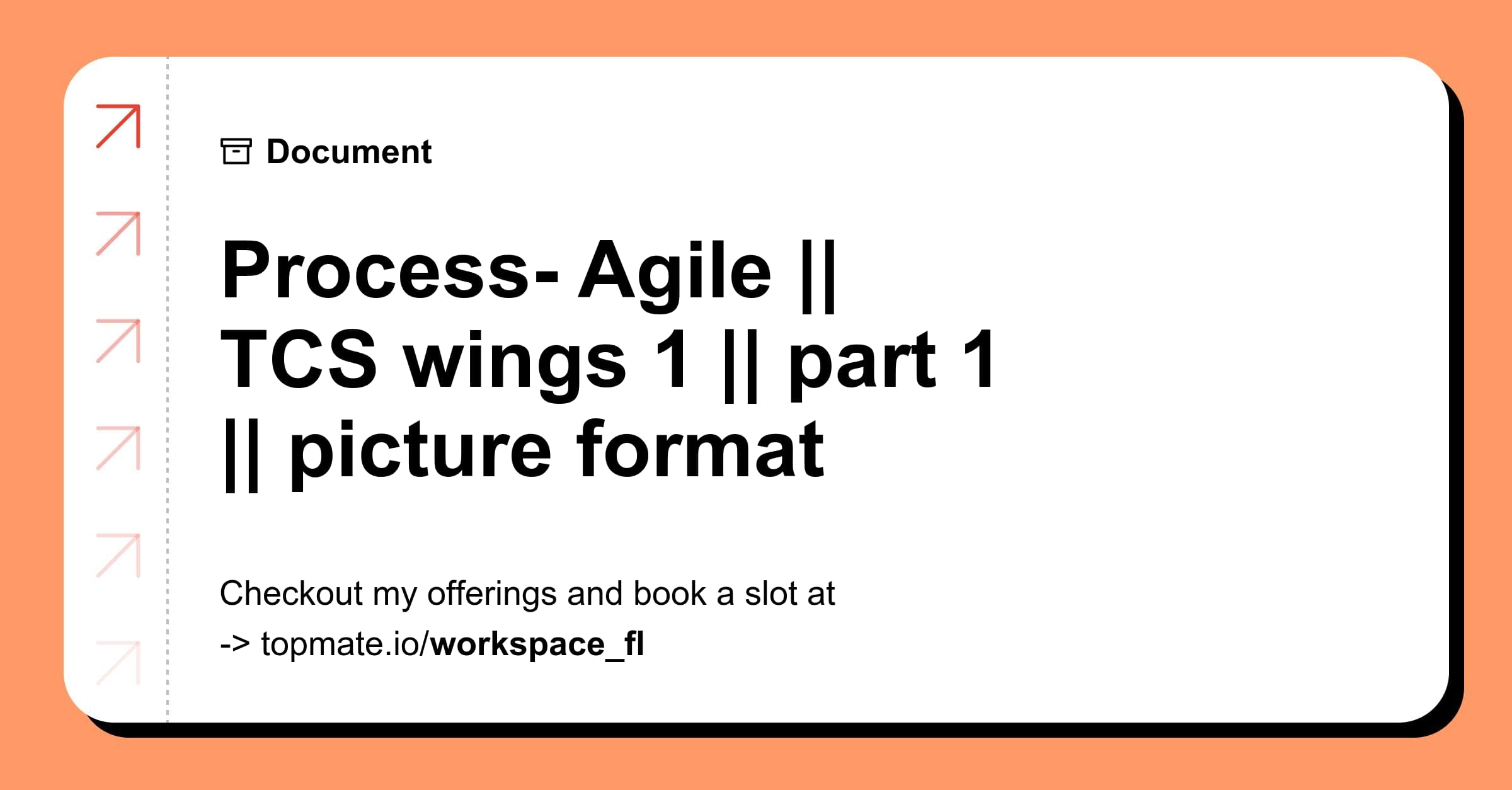 Process- Agile || TCS wings 1 || part 1 || with WorkLancer Space